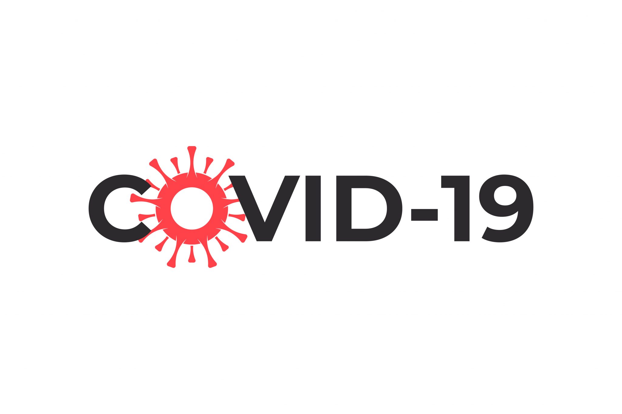COVID-19 Coronavirus Inscription Typography Design Logo Concept. Vector ...
